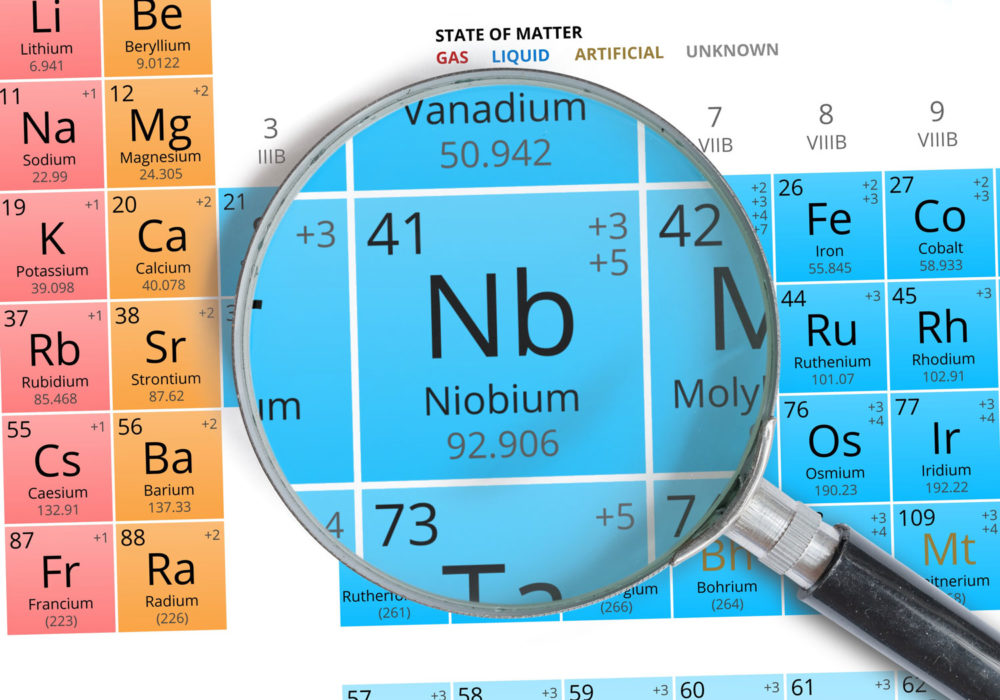 Niobium - Élément atomique n°41 - Symbole Nb - France Minéraux
